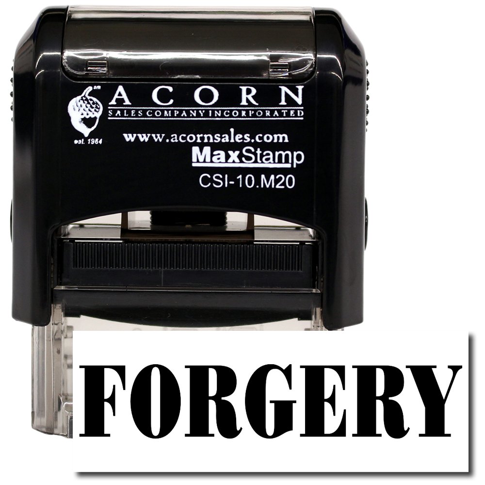 Self-Inking Forgery Stamp with Yellow Ink - Walmart.com