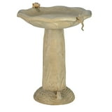 Smart Solar Acadia Traditional Birdbath - Olive Green - Walmart.com
