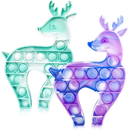 Fidget Toy, Reindeer Pop Push Bubble Fidget Sensory Toys Relieve Stress ...