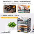 6 Tier Mesh File Organization with Handle,Paper Letter Tray Organizer ...