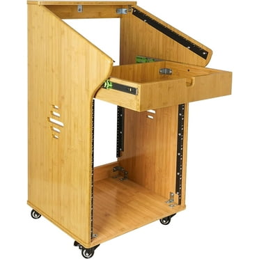 Sound Town DIY 6U Solid Bamboo Studio Equipment Rack - 14.2" Depth ...