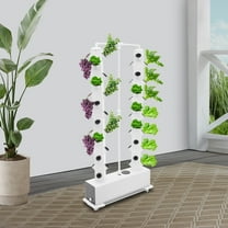 Hydroponic Growing Tower, 40-Hole Vertical System with 4 LED Lights ...