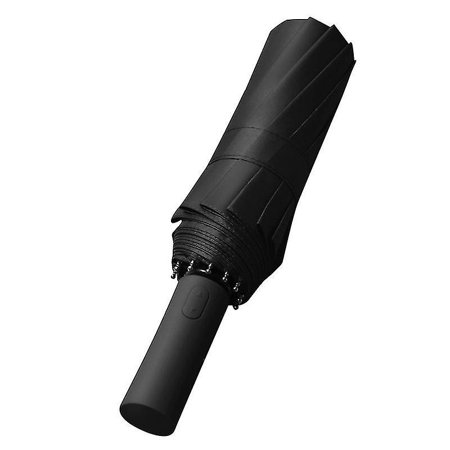 12-rib Black Coating Fully Automatic Sun Rain Umbrella 3-fold Portable ...