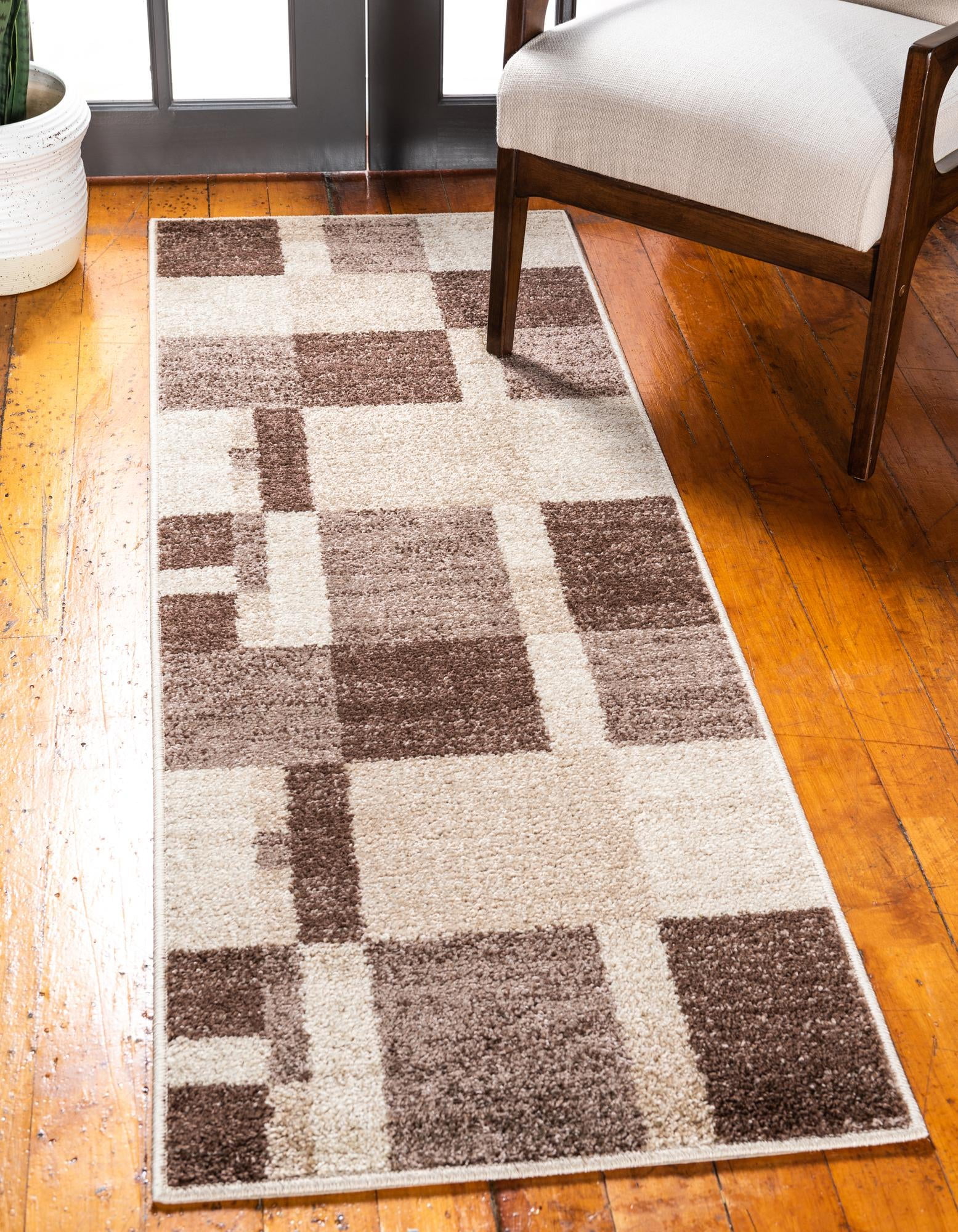 Rugs.com Equinox Collection Rug – 2' 7 x 10' Runner Light Brown Low Rug ...