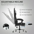 GTPLAYER Gamer Seat with Footrest, Reclining & Ergonomic Lumbar Massage ...