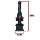 Four-Sided Spire Polypropylene Decorative Fence Toppers - Black ...