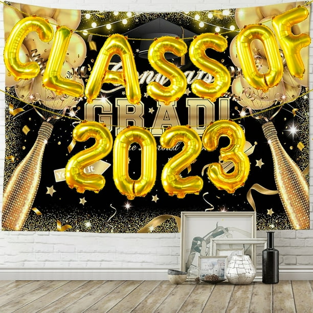 Graduation Backdrop with 2023 Balloons Class of 2023 Graduation Party ...