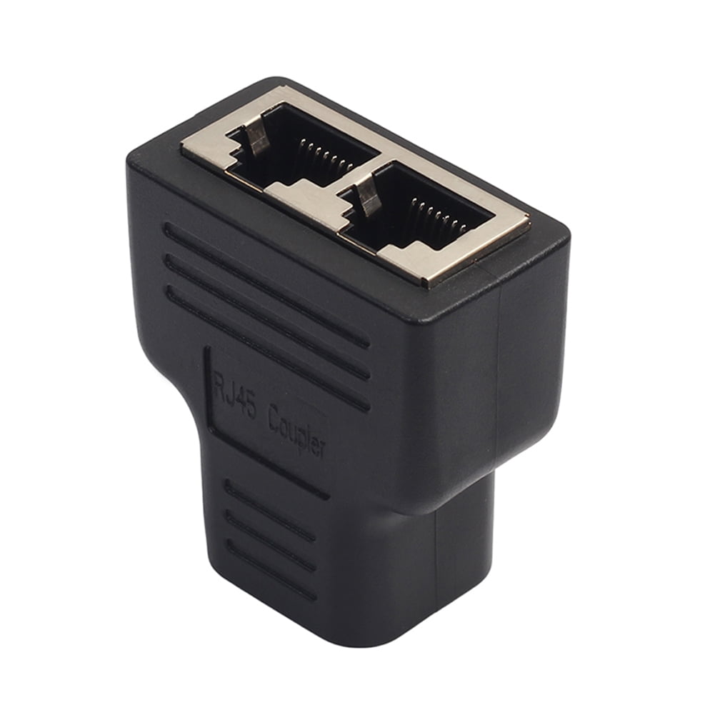 Adaptador divisor RJ45 1 a 2 puerto hembra dual CAT5/CAT6 LAN Ethernet ...