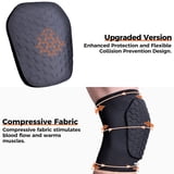 COOLOMG Protective Knee Pads Basketball Volleyball Football Crashproof ...