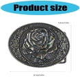 Aellinatey Rose Design Belt Buckle 4.0 Inch Inner Diameter Metal Metal ...