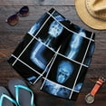 2025 Harajuku X-ray Skull Graphic Men Beach Shorts Summer Hawaii Travel ...