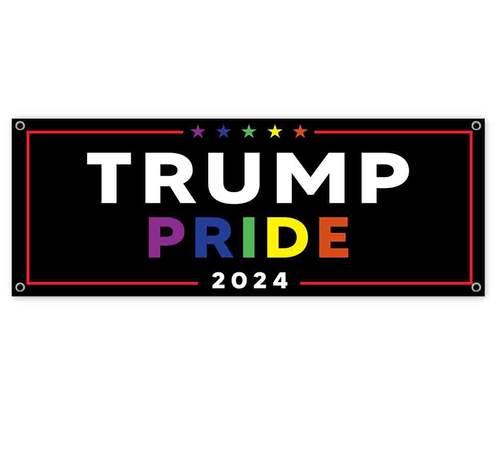 Trump Pride 2024 13 oz Vinyl Banner With Metal Grommets - Walmart.com