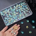 120Pcs Electroplate Glass Links Connectors Faceted for Chandelier Beads ...