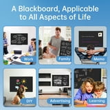 Deli Magnetic Blackboard Dry Erase Board, 36" x 24" Wall Mounted Black ...