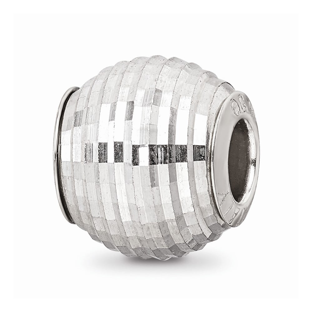 925 Sterling Silver Reflections Diamond Cut Bead; for Adults and Teens ...