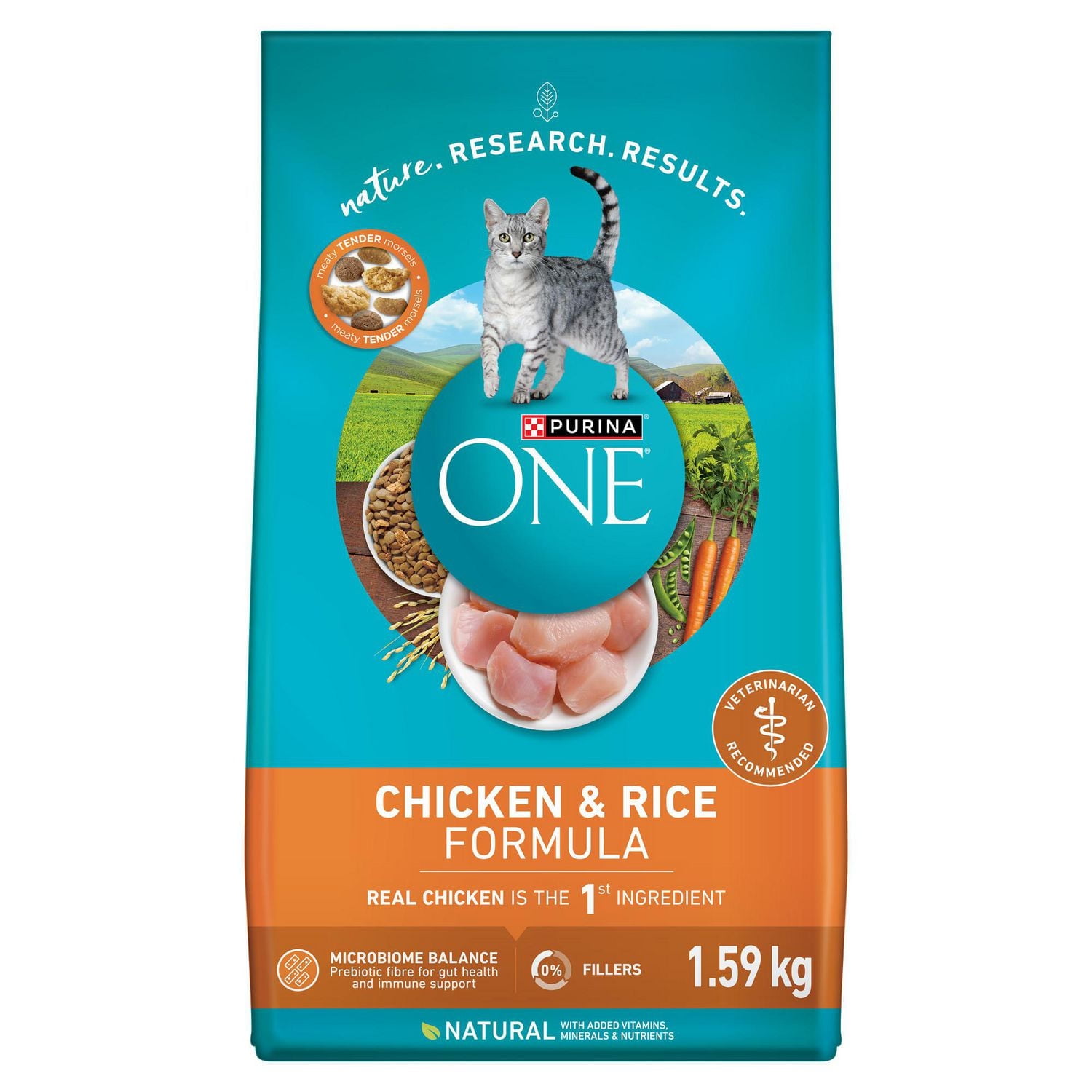 Click here for Purina One Chicken & Rice  Dry Cat Food 1.59 Kg prices