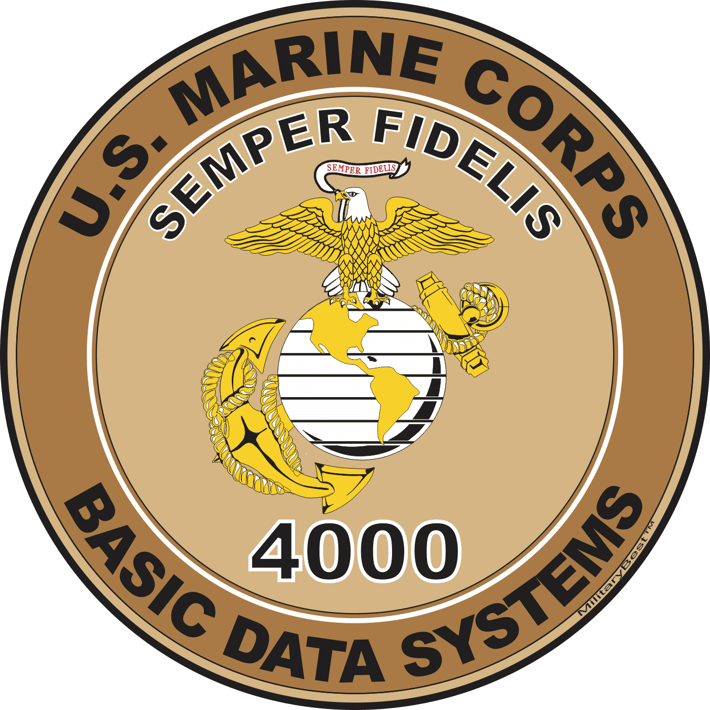 U.S.M.C. MOS 4000 Basic Data Systems Decal 3.8" - Desert Tan - Walmart.com