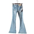 LAPA Womens Classic Flare Bell Bottom Denim Jeans Pants - Walmart.com