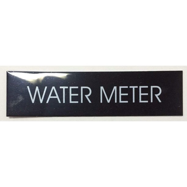 WATER METER SIGN (BLACK ALUMINUM) - Walmart.com