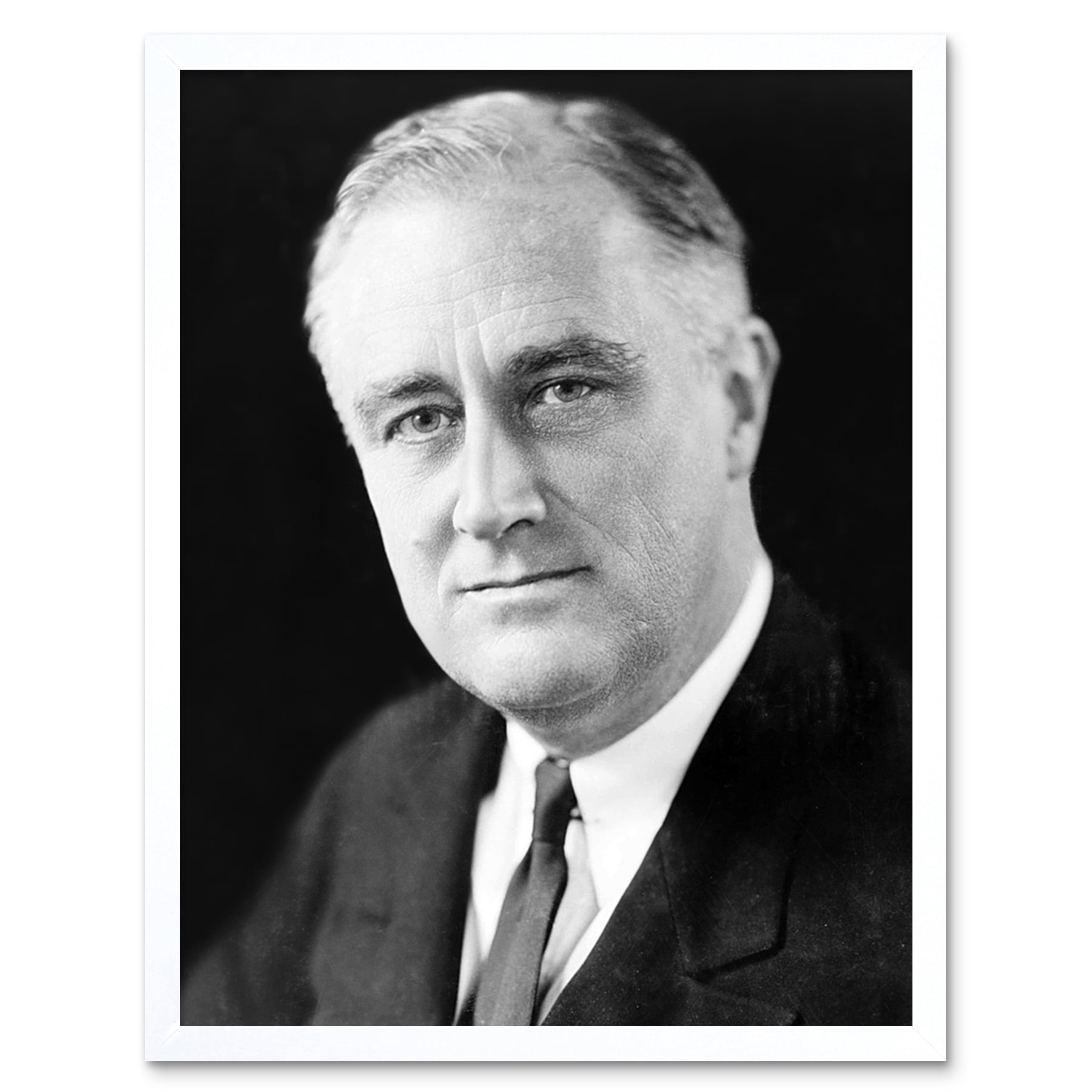 Portrait US President FDR Franklin Roosevelt Photograph Framed Wall Art ...