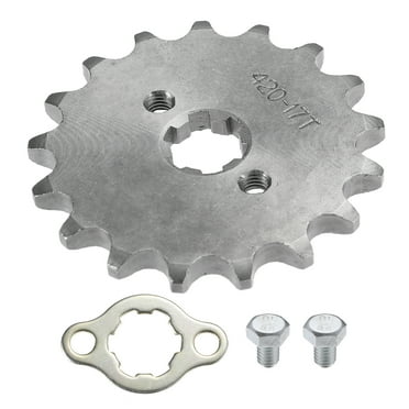 428 Chain 17 Tooth 17mm Motorcycle Front Engine Sprocket Titanium Tone for ATV UTV 110cc 125cc ...