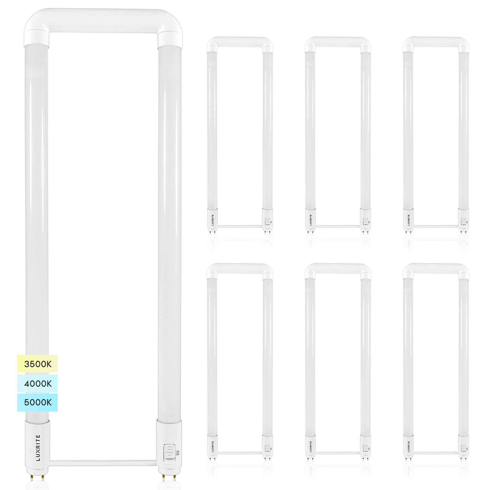 Luxrite U Bend LED Tube Light T8 T12 15W 3 Color Options 1900 Lumens ...