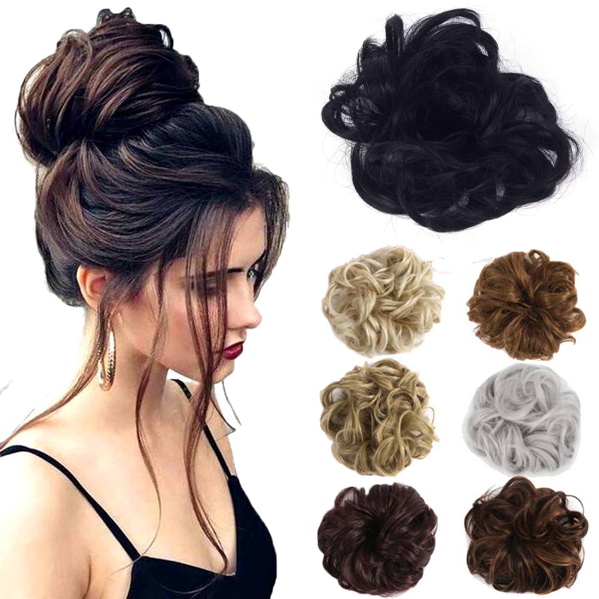 Hair Extension Ponytail Hair Pieces Clip on Hair Pieces with Elatsic ...