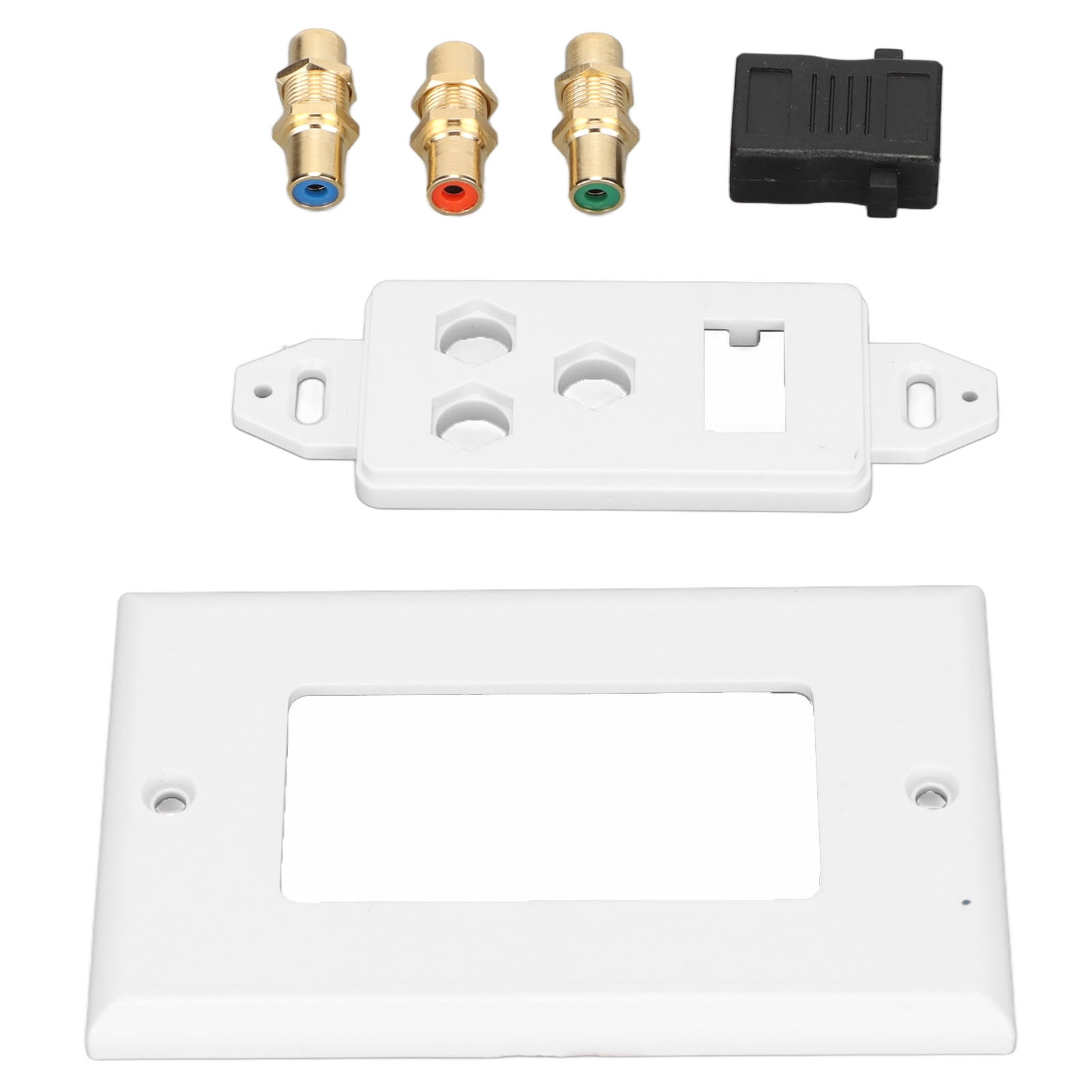3RCA HD Multimedia Interface Wall Plate, Efficient Standard 4K AV Combo Port Plate Internal ...