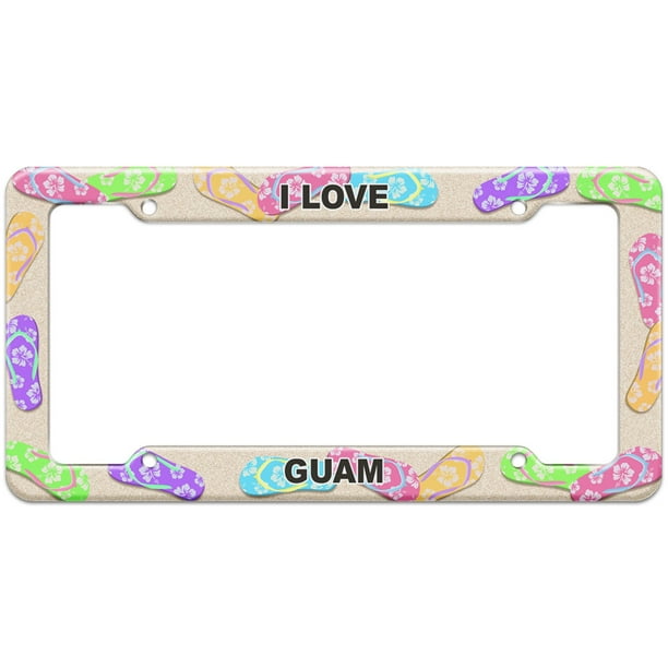 I Love Country - Guam - Plastic License Plate Frame - Walmart.com ...