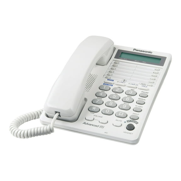 Panasonic KX-TS208W - Corded phone - 2-line operation - white - Walmart.com