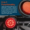 8 PC 2" Round LED Clearance Light Side Marker - Two in One Reflector ...
