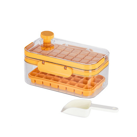 Winyuyby Ice Tray Pressed Ice Storage Box Freezer Square Ice-Cube Mold ...