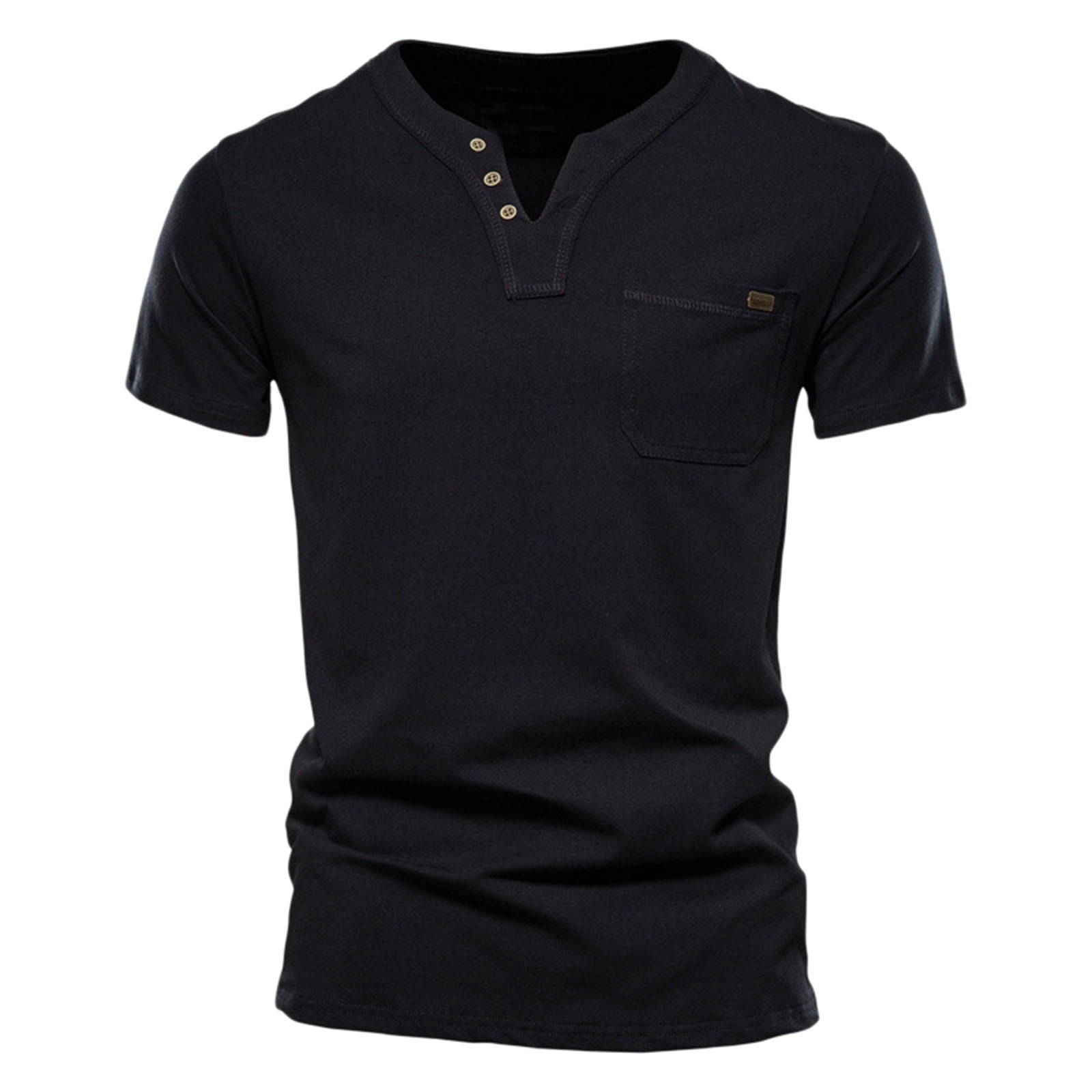 Click here for Linyuppp Mens Casual V Neck Pocket Short Sleeve T-... prices