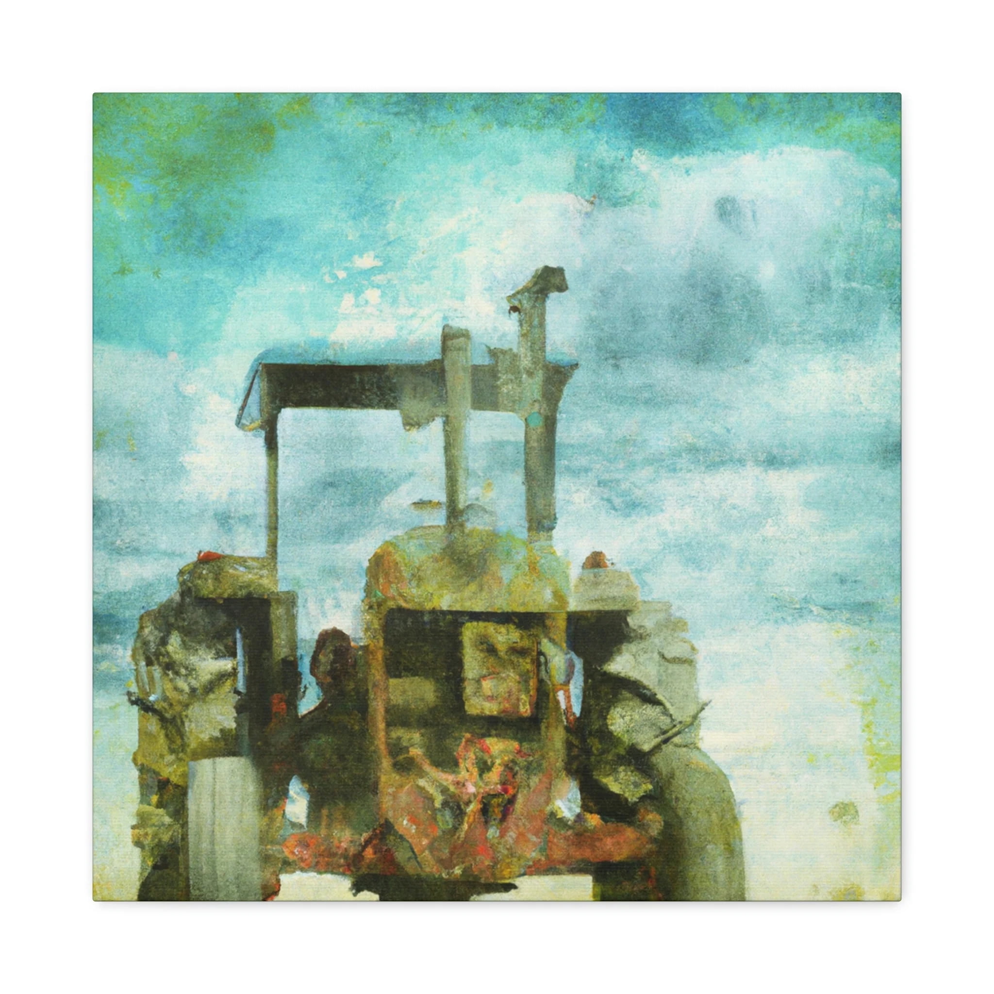 Tractor in Surrealism - Canvas - Walmart.com