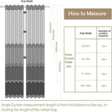 Anjee White Sheer Curtains for Living Room 63 inch Length 2 Panels Set ...