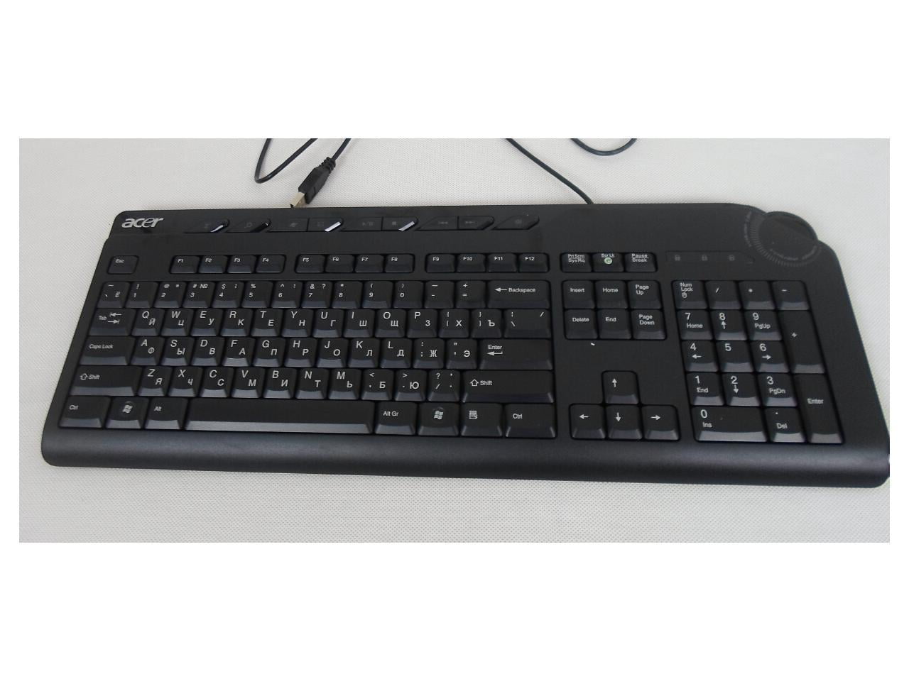 Black Russian keyboard USB 2.0 game gaming gamer wired Russia ...