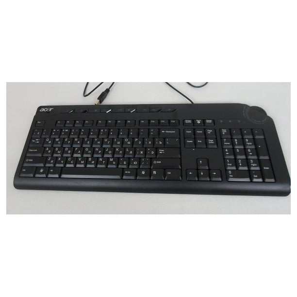 Black Russian keyboard USB 2.0 game gaming gamer wired Russia ...