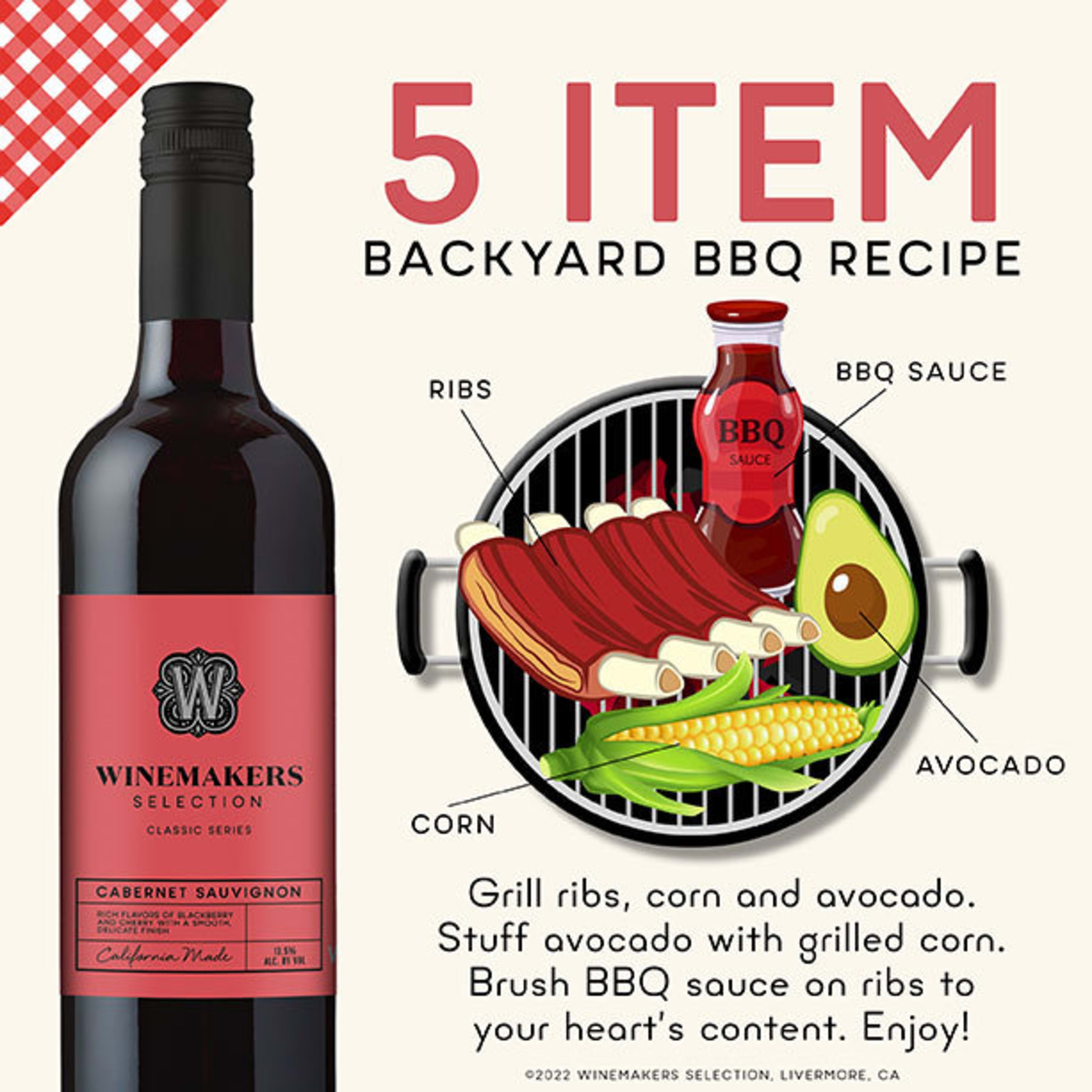 Winemakers Selection Cabernet Sauvignon Red Wine – 750ml, 2018