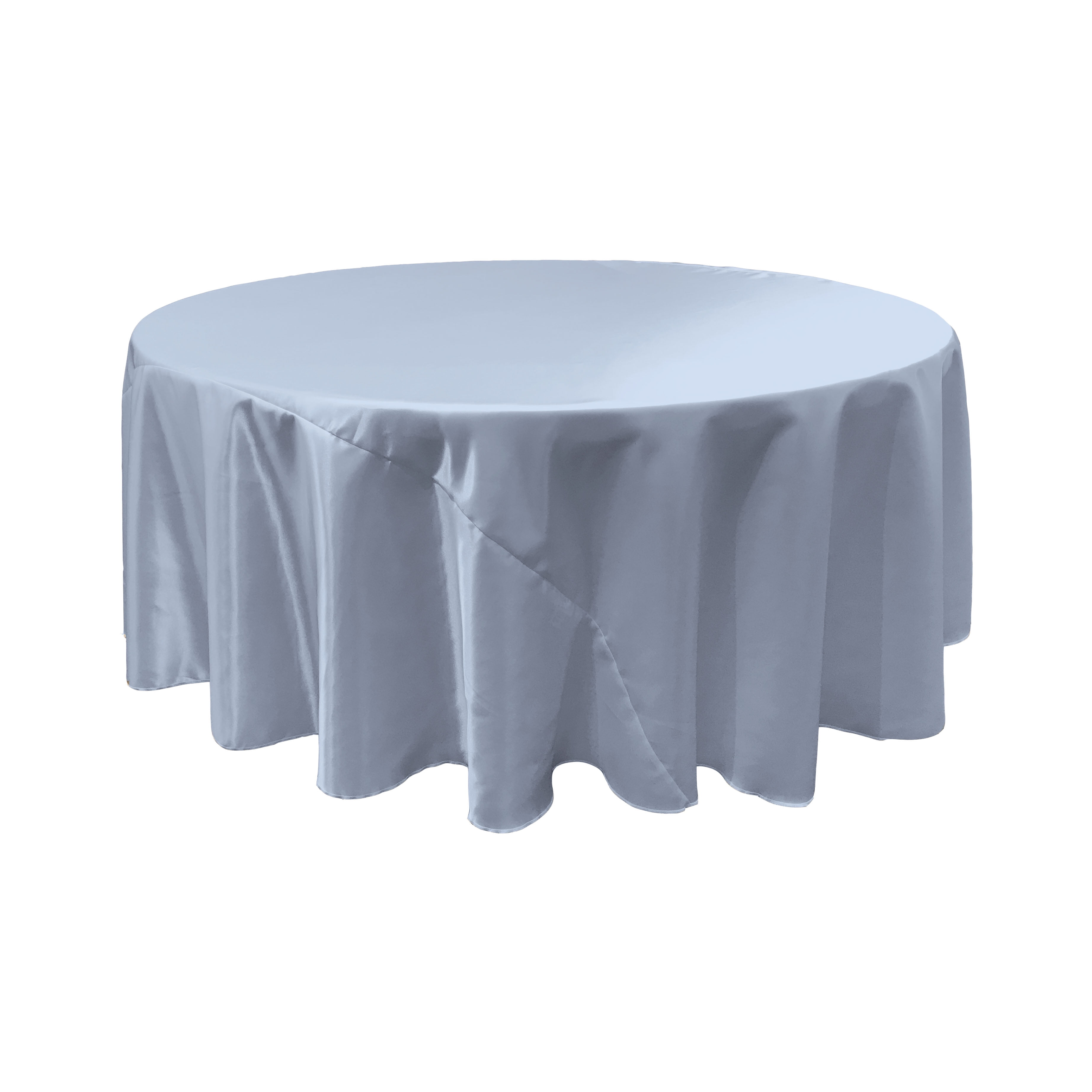 LA Linen Bridal Satin Round Tablecloth - Walmart.com