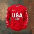 FINALGANG Mens 250 Years Patriotic American Flag Print T Shirt Long ...