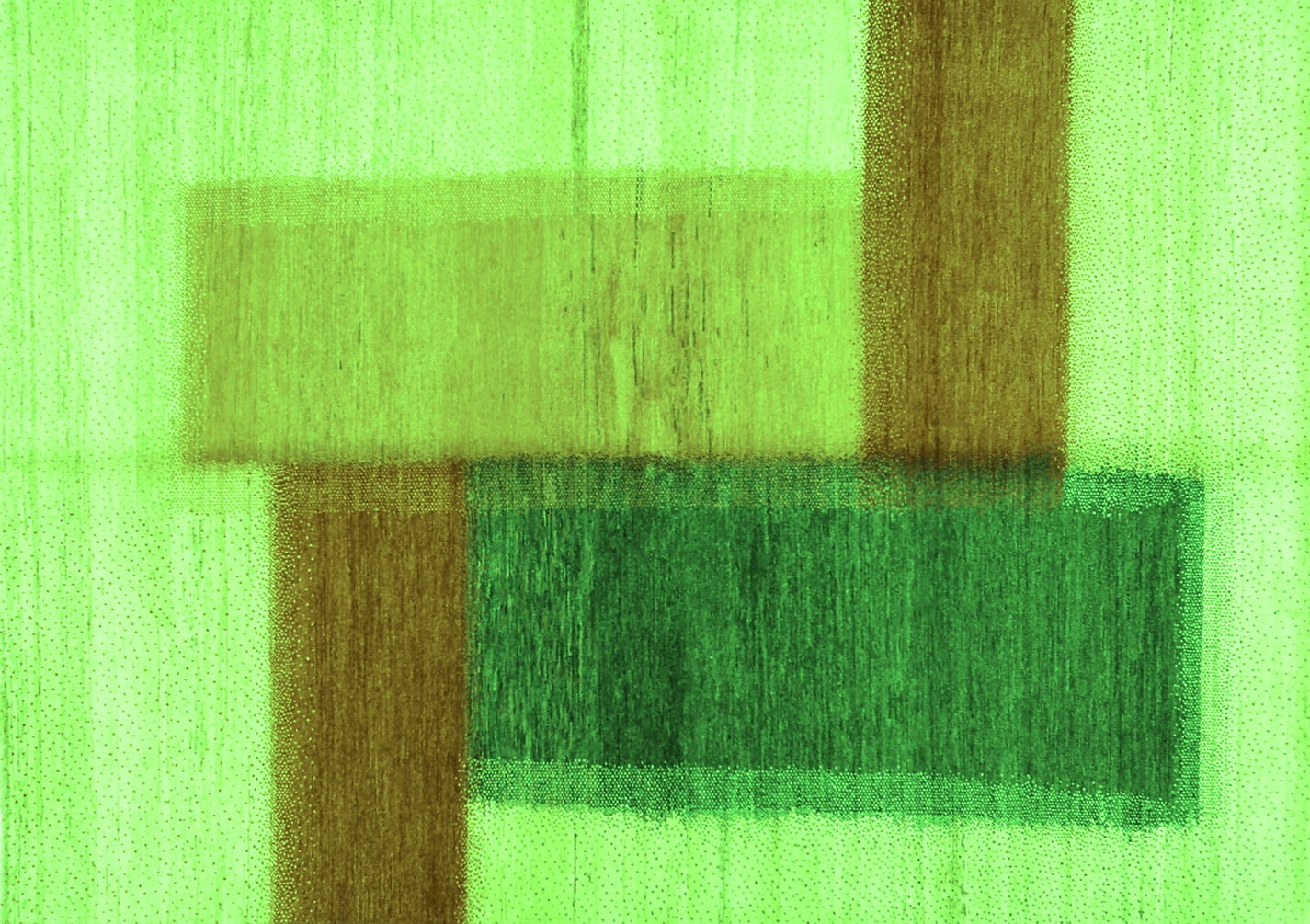 Ahgly Company Indoor Rectangle Abstract Green Contemporary Area Rugs, 3 ...