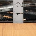Luxe Weavers Black 4x5 Marble Abstract Area Rug Gold, Stain-Resistant ...