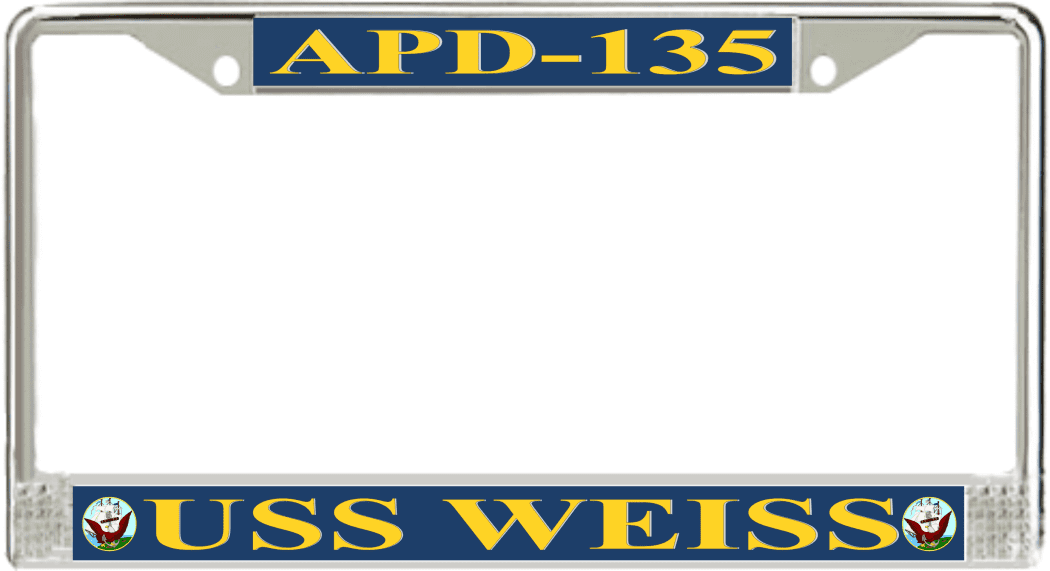 USS Weiss APD-135 License Plate Frame - Walmart.com