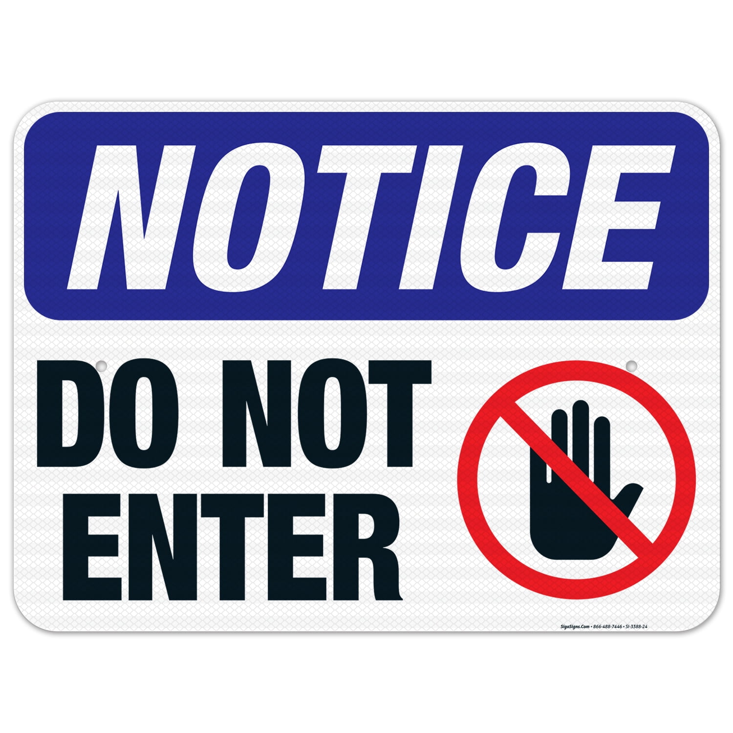 Do Not Enter Black And Red Warning Sign, OSHA Sign, 18x24 Reflective ...