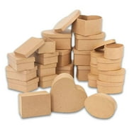 Factory Direct Craft Unfinished Paper Mache Square Boxes with Lids ...