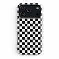 Black White Checkerboard Tough Case for Apple iPhone, Dual-Layer ...