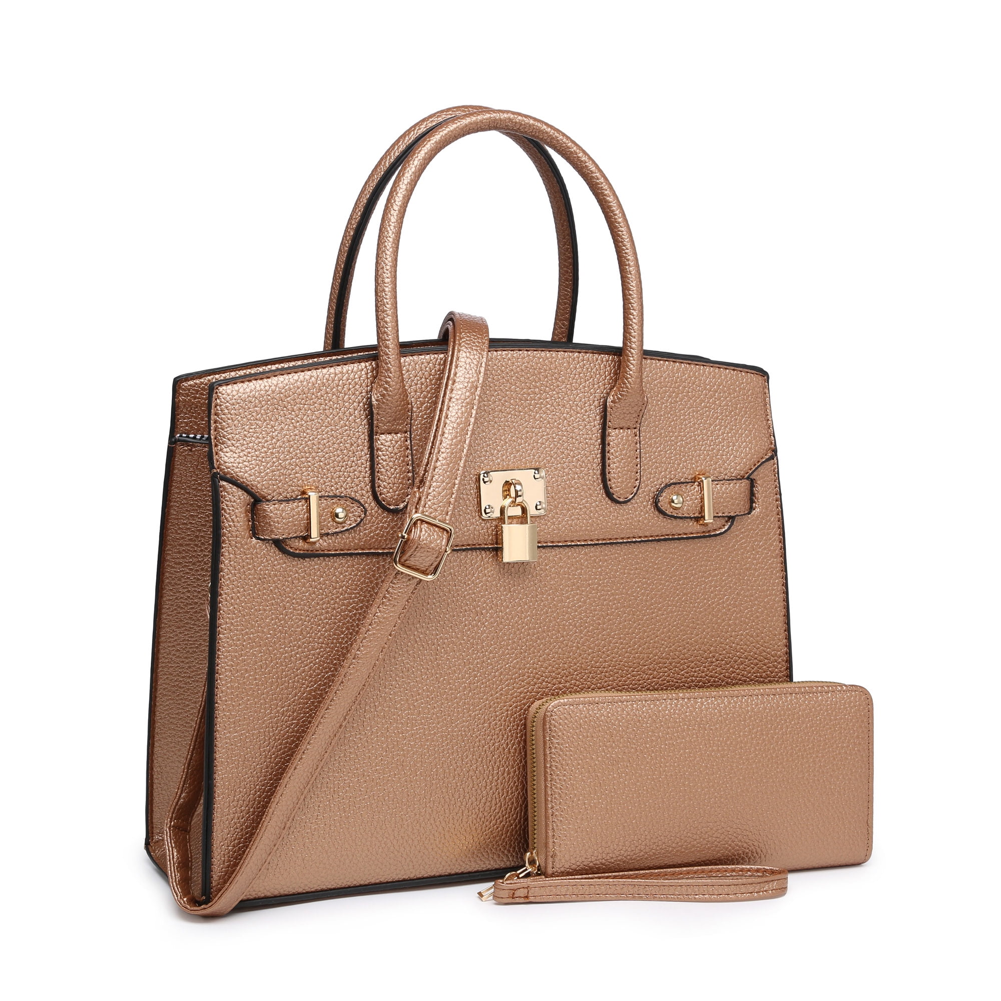 XB Faux Leather Women's Satchel Handbag with Wallet Shoulder Bag Tote ...