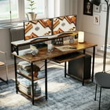 IRONCK Computer Desk 47" with Keyboard Tray, Modern Industrial Home ...