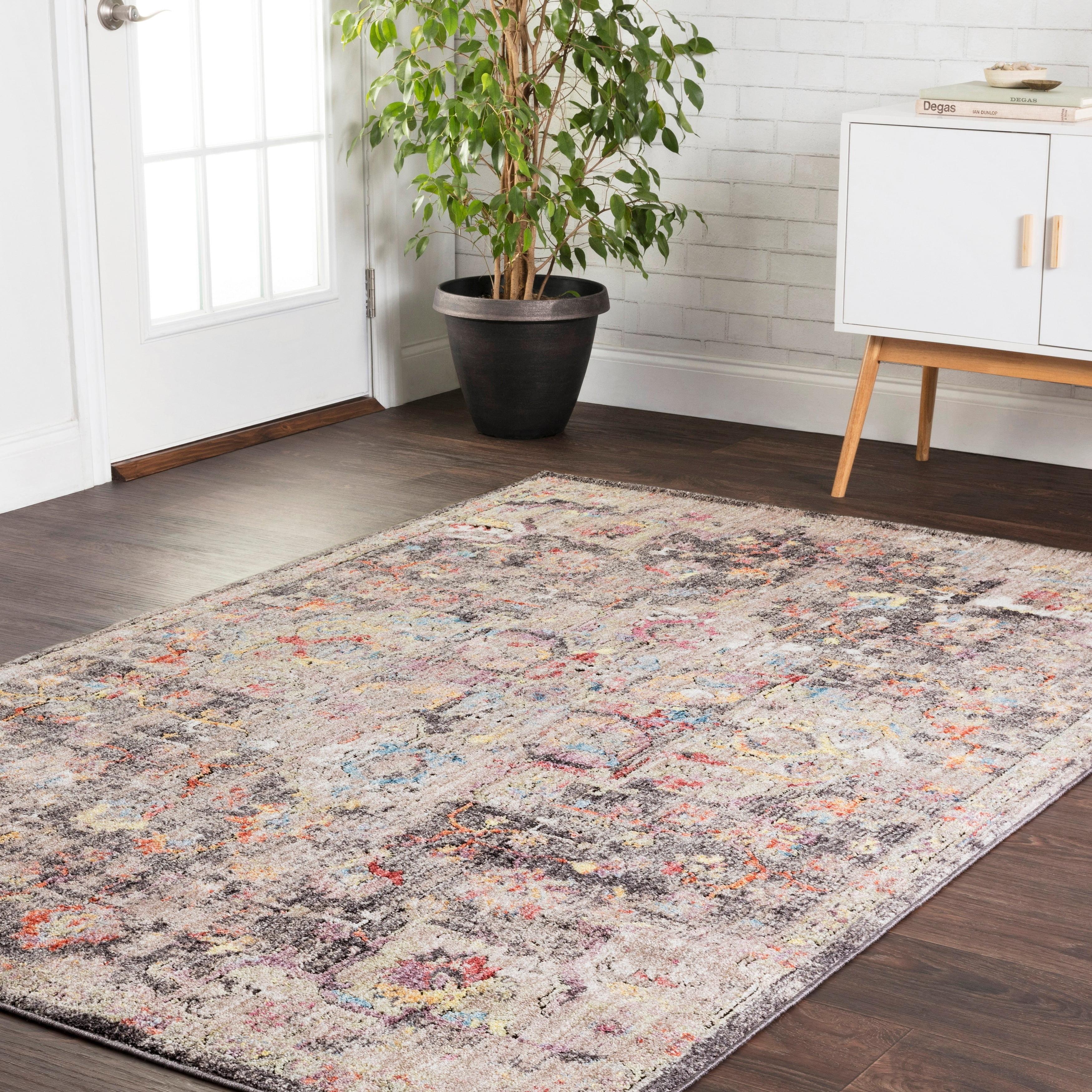Alexander Home Athens Bohemian Fiesta Distressed Area Rug - 3'11" x 5'7 ...