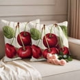 Cherry Outdoor Waterproof Throw Pillow Covers Set of 2, 26"x26", Fruit ...